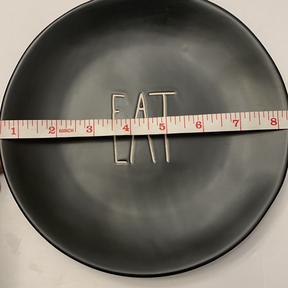 Rae Dunn | Dining | Rae Dunn Black Eat Saucer Plate | Poshmark